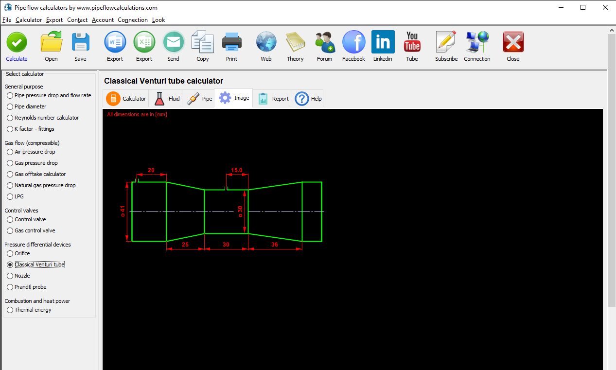 Download calculator for pipe flow calculation
